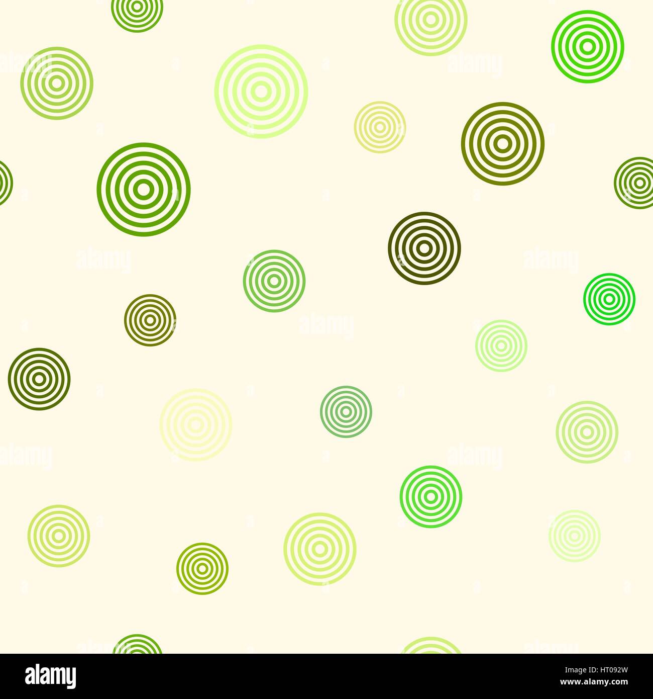 vector seamless pattern - green concentric circles on light background ...