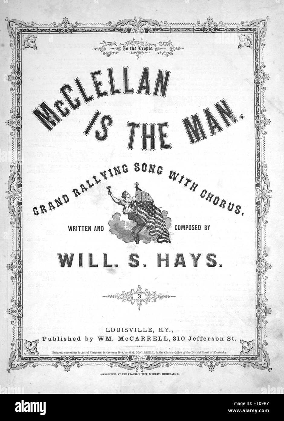 Sheet music cover image of the song 'McClellan Is The Man Grand ...