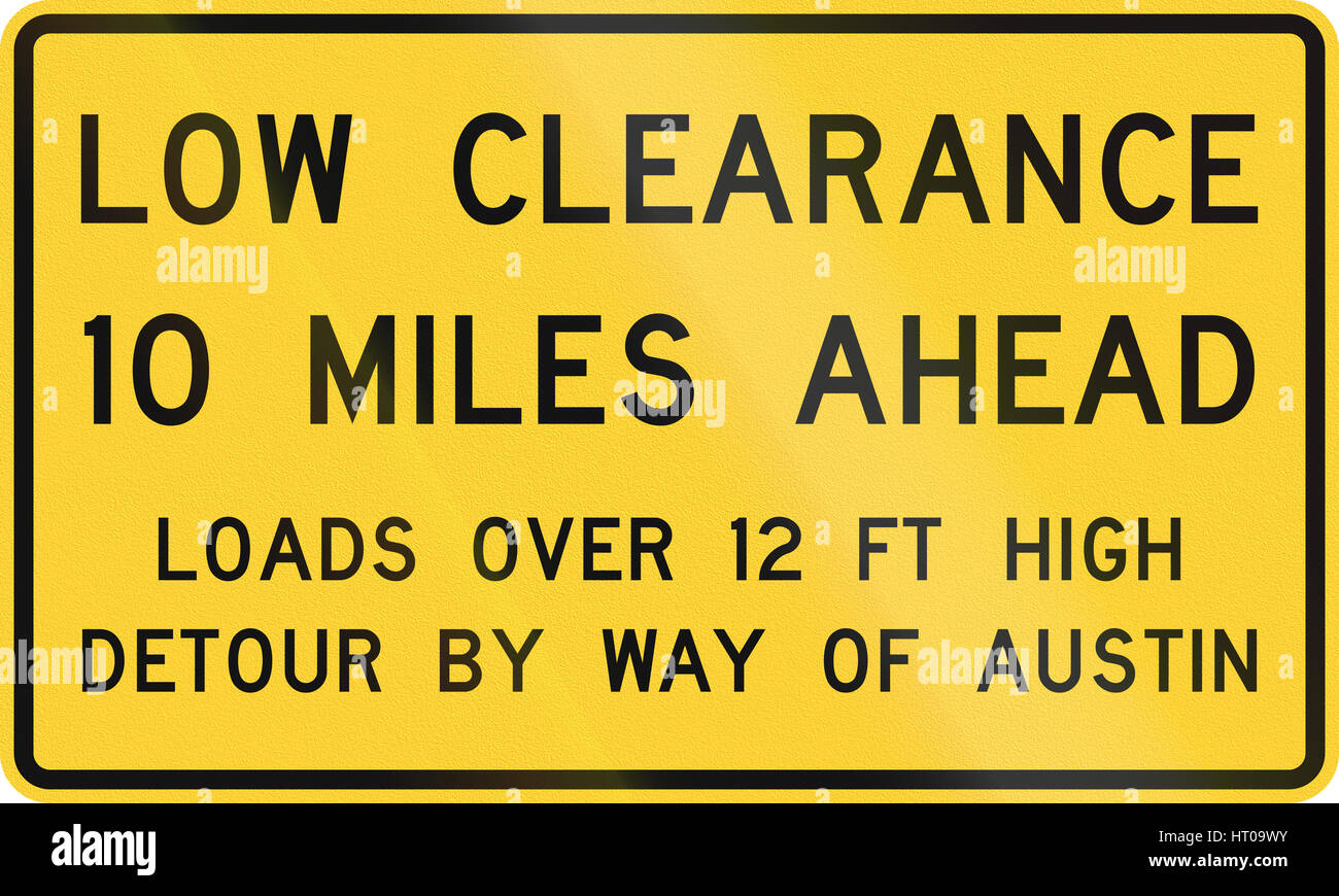 Low Clearance Warning Sign High Resolution Stock Photography and Images ...