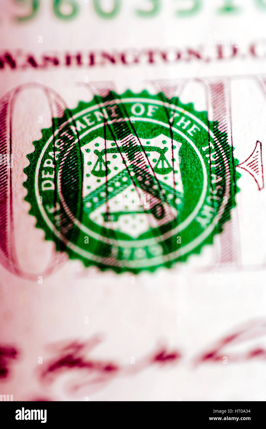 Macro photograph of a one dollar bill Stock Photo - Alamy