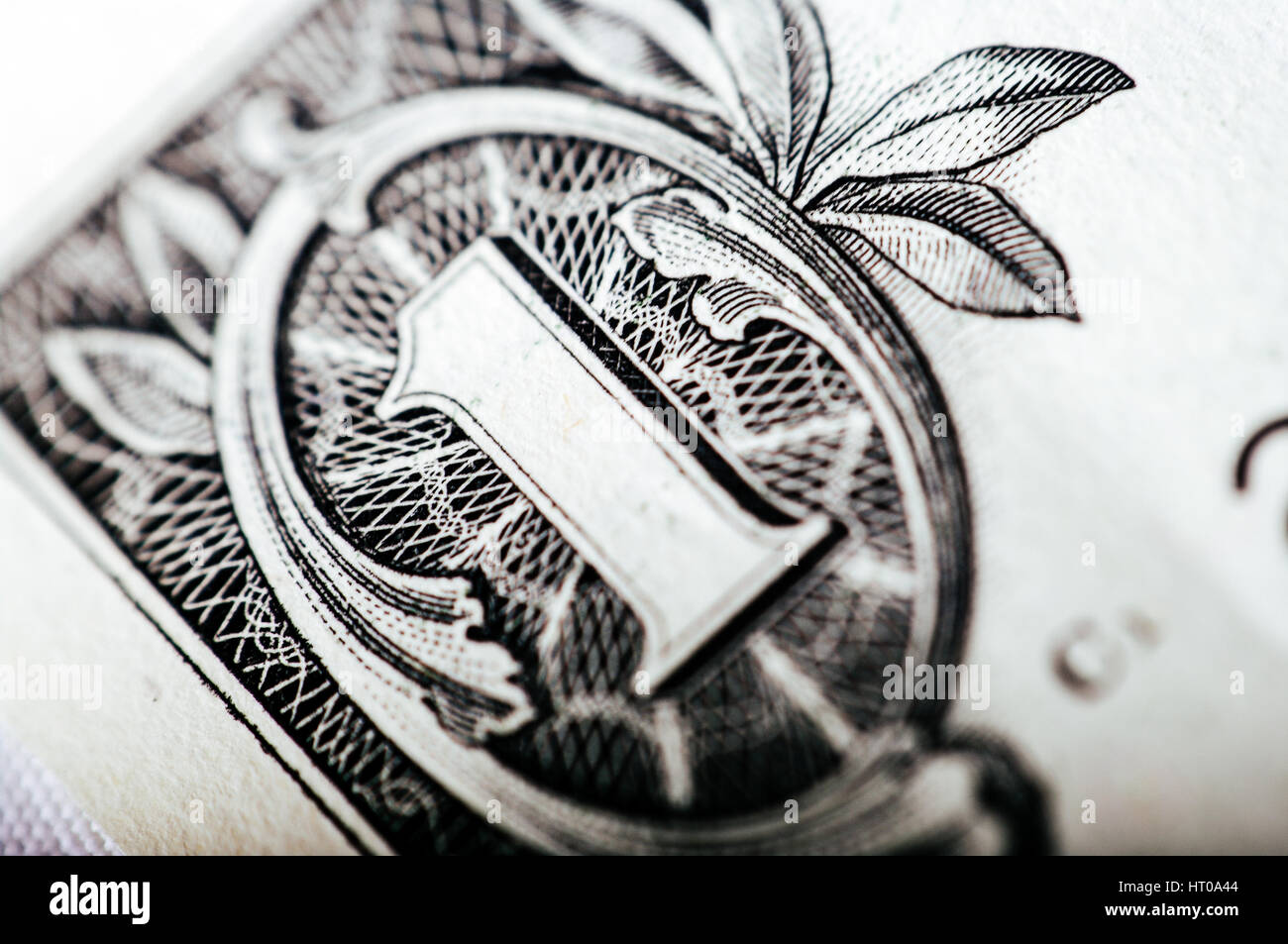 Macro photograph of a one dollar bill Stock Photo - Alamy