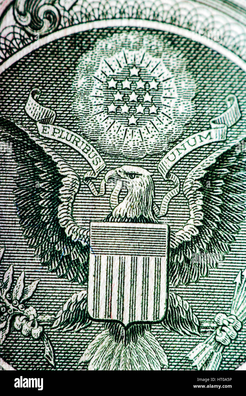 Macro photograph of a one dollar bill Stock Photo - Alamy