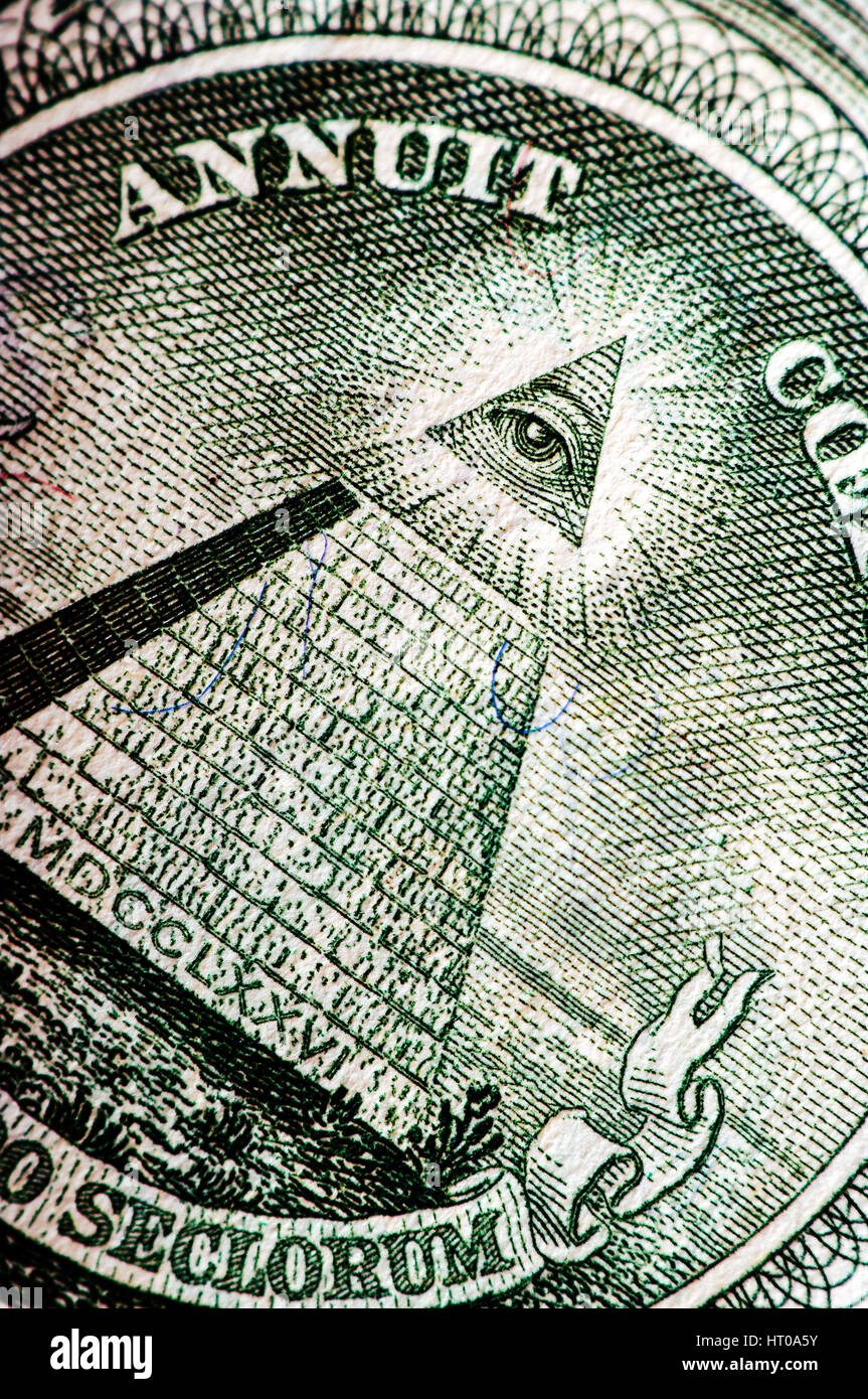 Macro photograph of a one dollar bill Stock Photo - Alamy