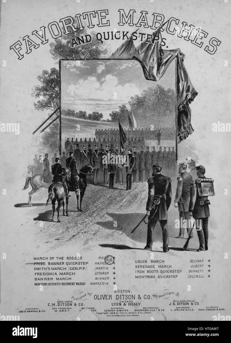 Sheet music cover image of the song 'Favorite Marches and Quicksteps ...