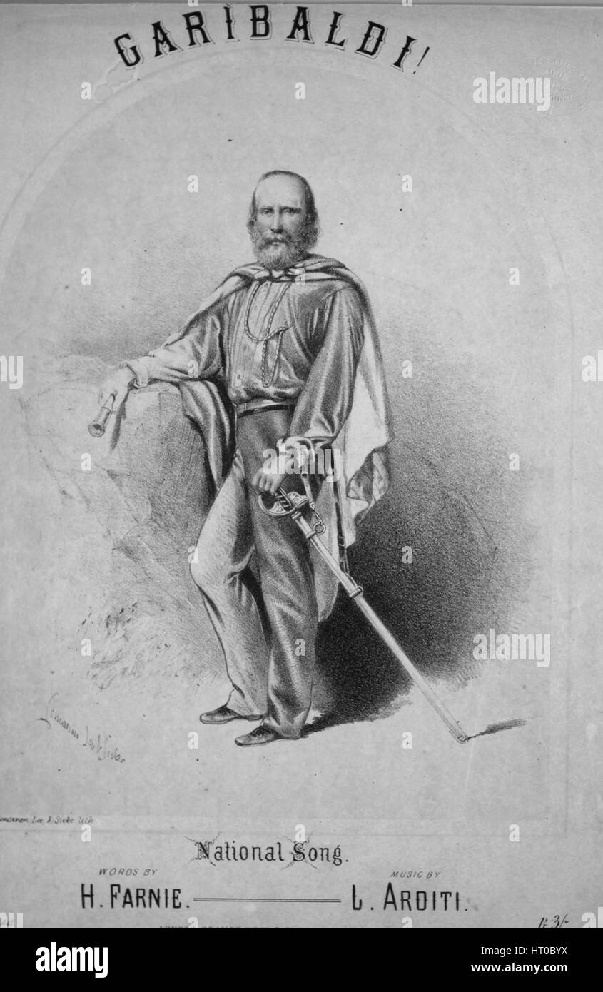 Sheet music cover image of the song 'Garibaldi! National Song', with ...