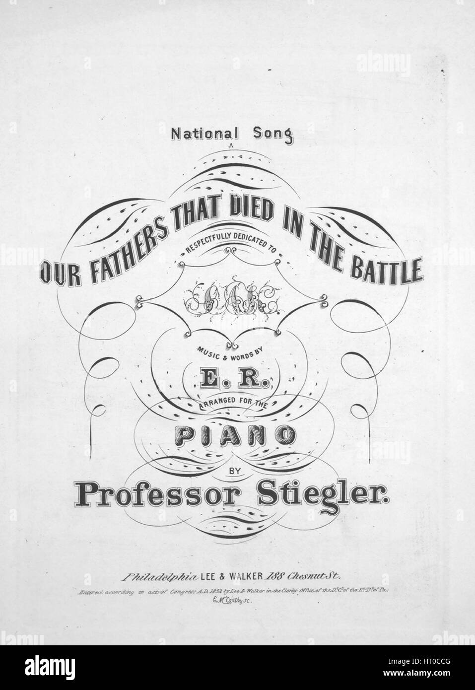 Sheet music cover image of the song 'Our Fathers That Died in the ...