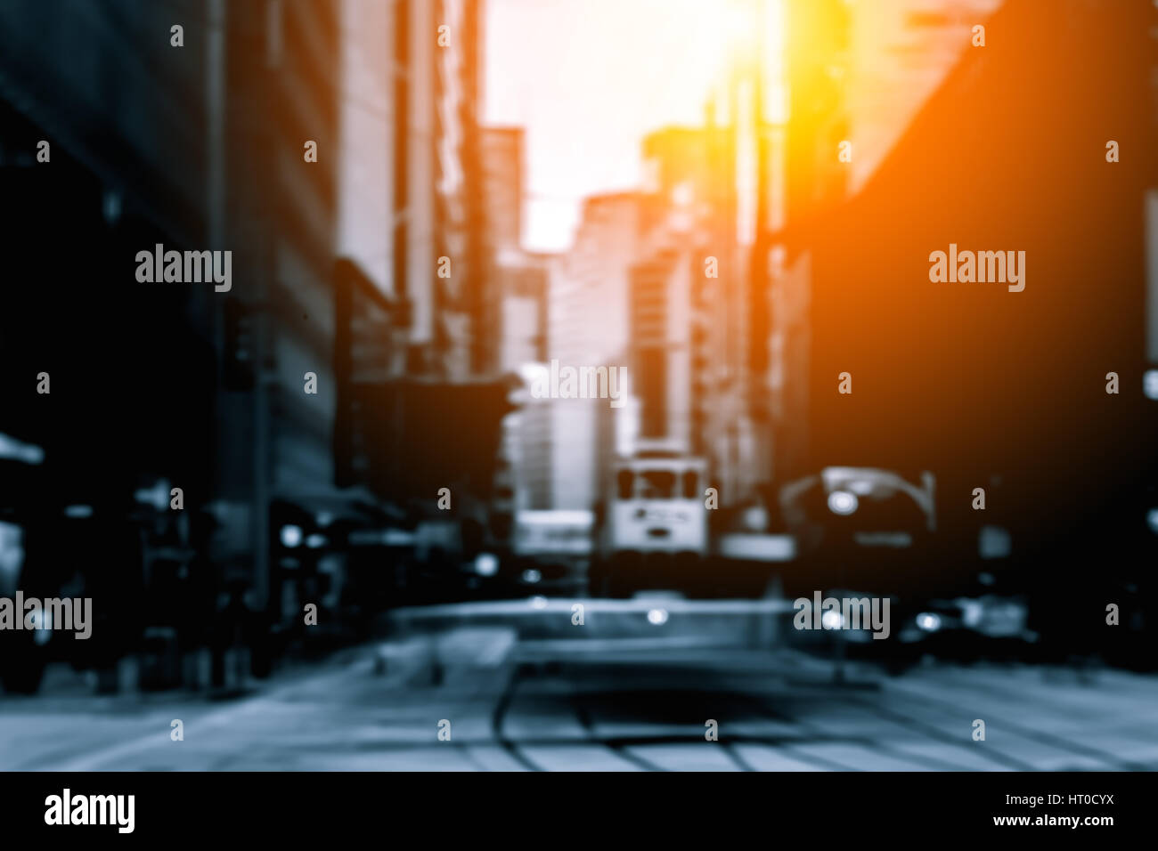 Abstract background of people on the street with sunlight Stock Photo ...
