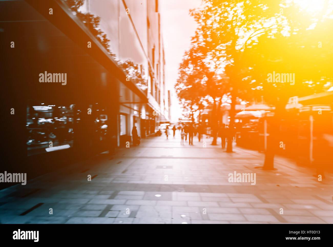 Abstract background of people on the street with sunlight Stock Photo ...