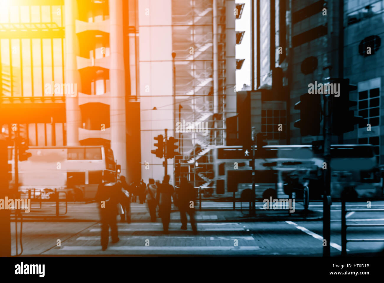 Abstract background of people on the street with sunlight Stock Photo ...