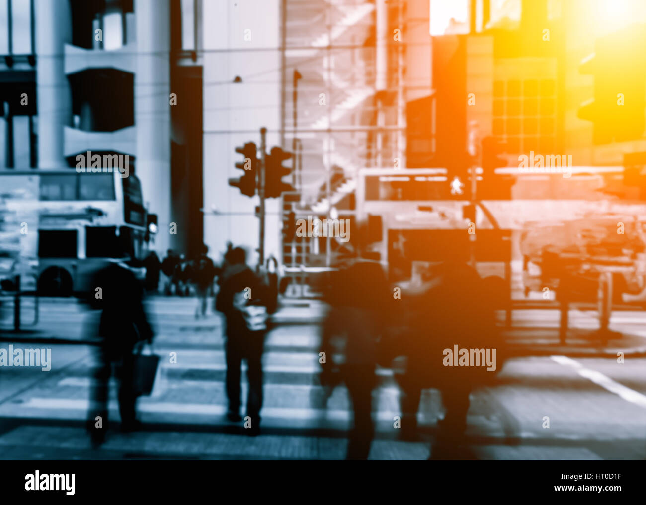 Abstract background of people on the street with sunlight Stock Photo ...