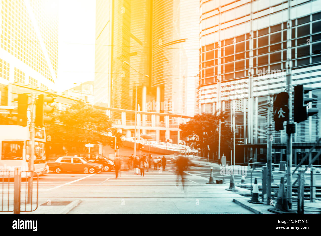 Abstract background of people on the street with sunlight Stock Photo ...