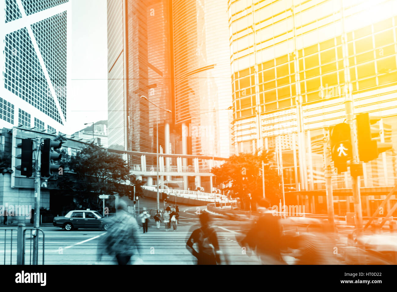 Abstract background of people on the street with sunlight Stock Photo ...