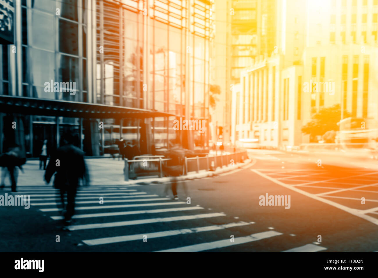 Abstract background of people on the street with sunlight Stock Photo ...