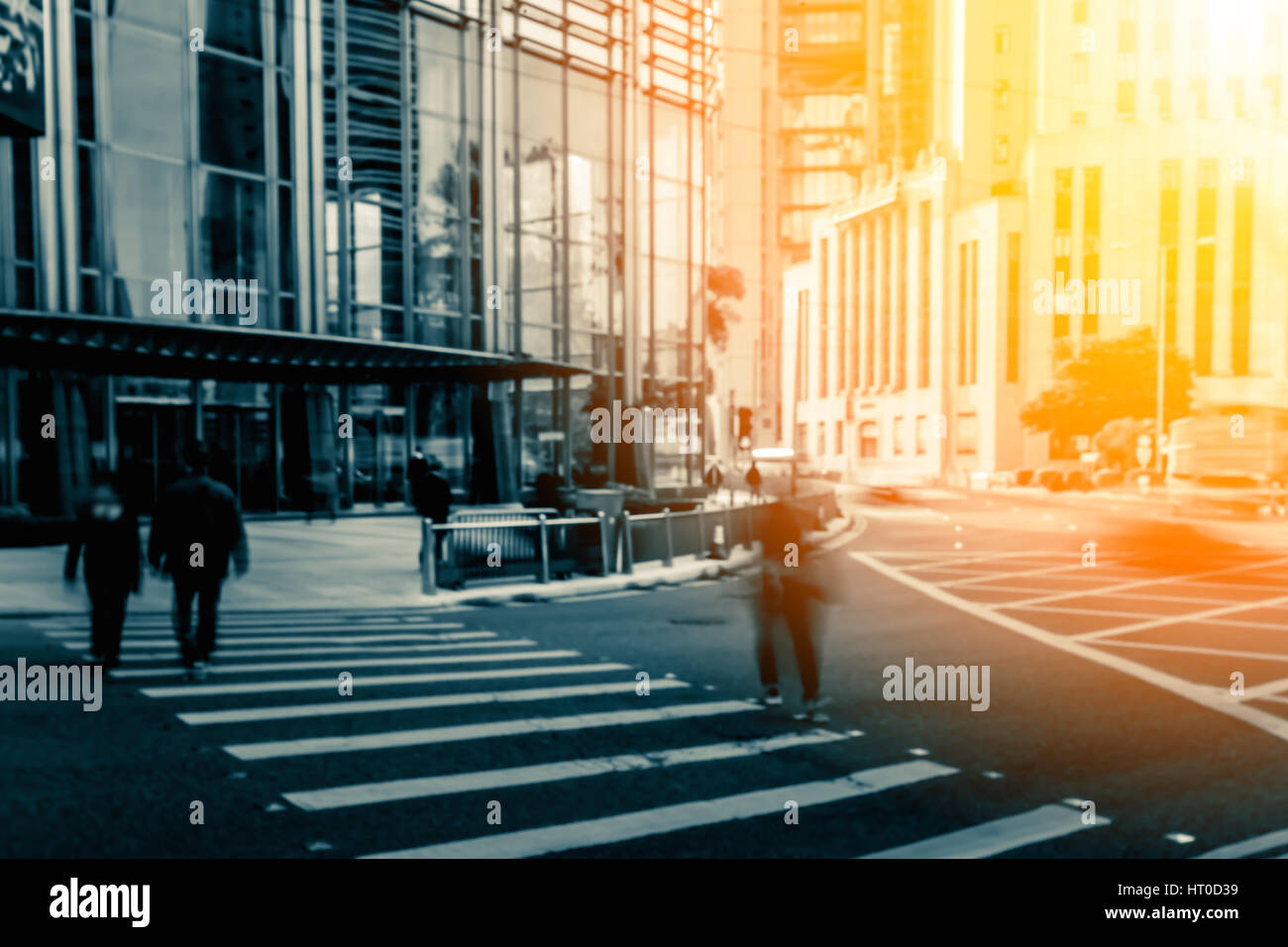Abstract background of people on the street with sunlight Stock Photo ...