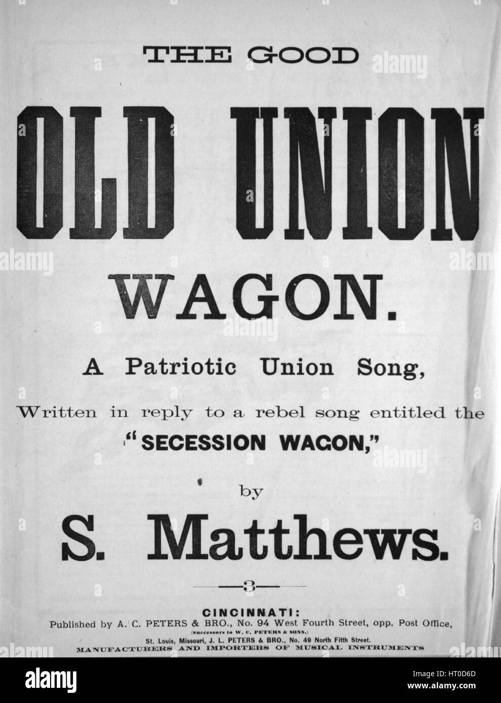 Sheet music cover image of the song 'The Good Old Union Wagon A ...