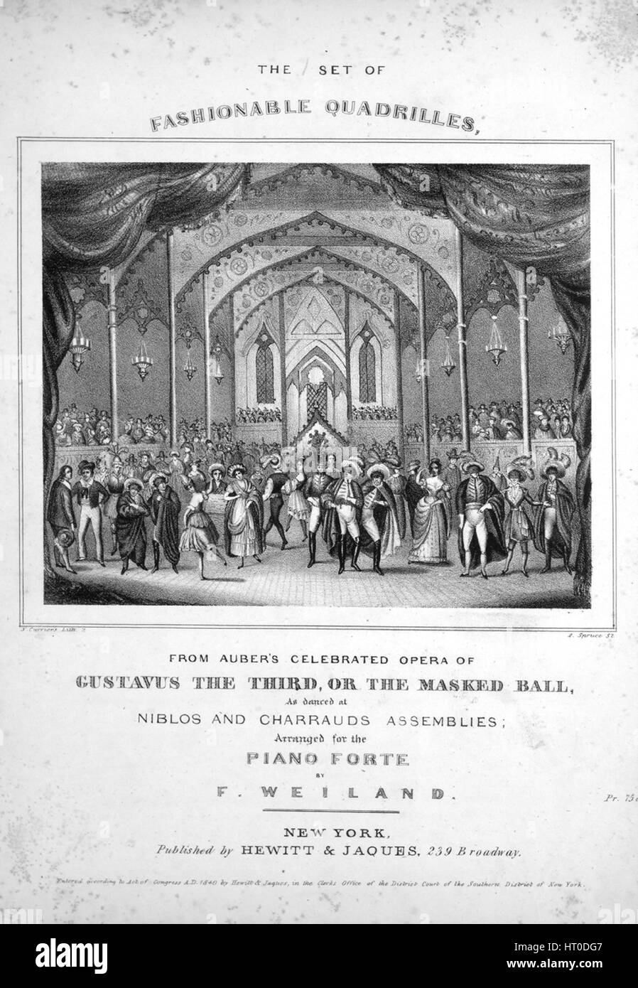 Sheet music cover image of the song 'The Set of Fashionable Quadrilles ...