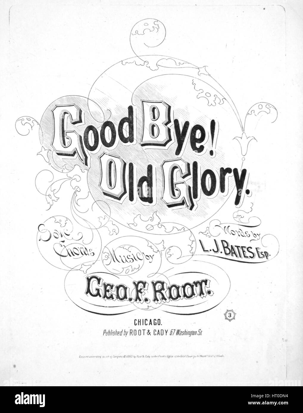 Sheet music cover image of the song 'Good Bye! Old Glory! Song and ...
