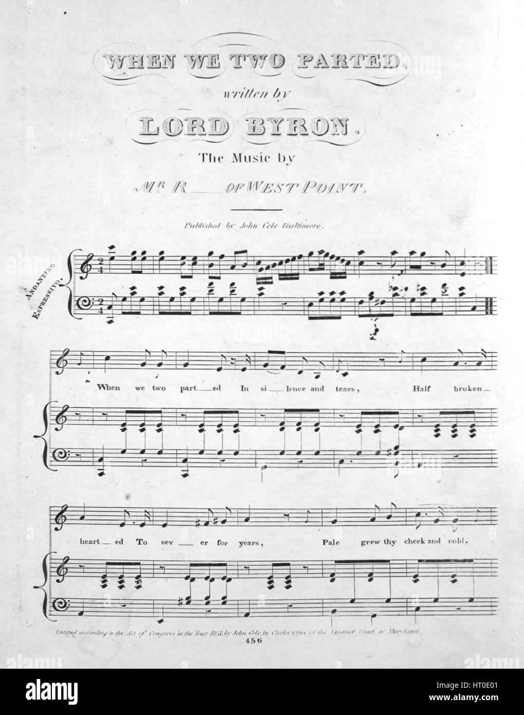 When we two parted lord byron hi-res stock photography and images - Alamy