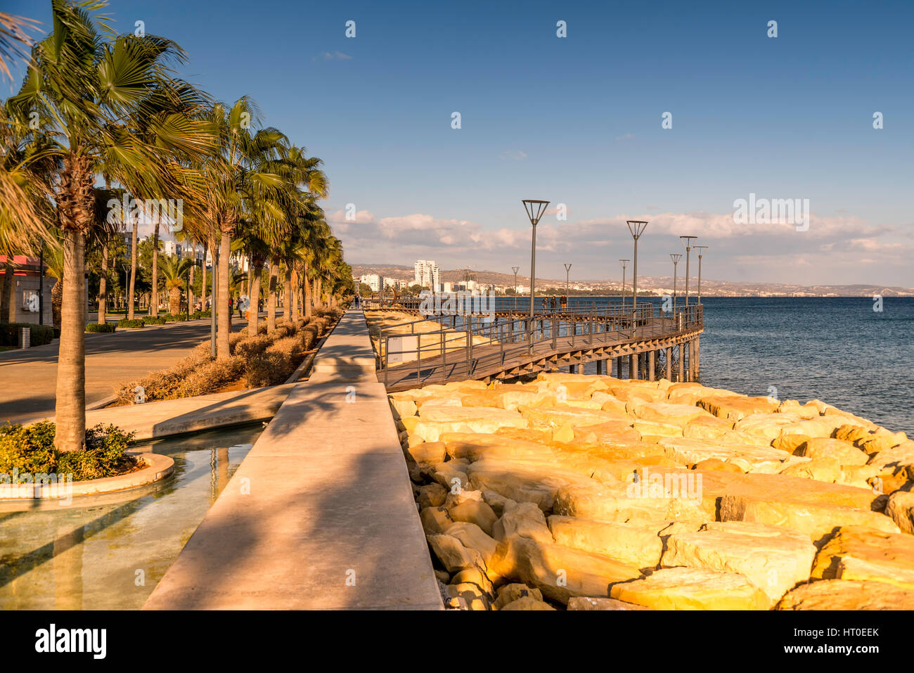 Molos Promenade on the coast of Limassol, Cyprus Stock Photo - Alamy