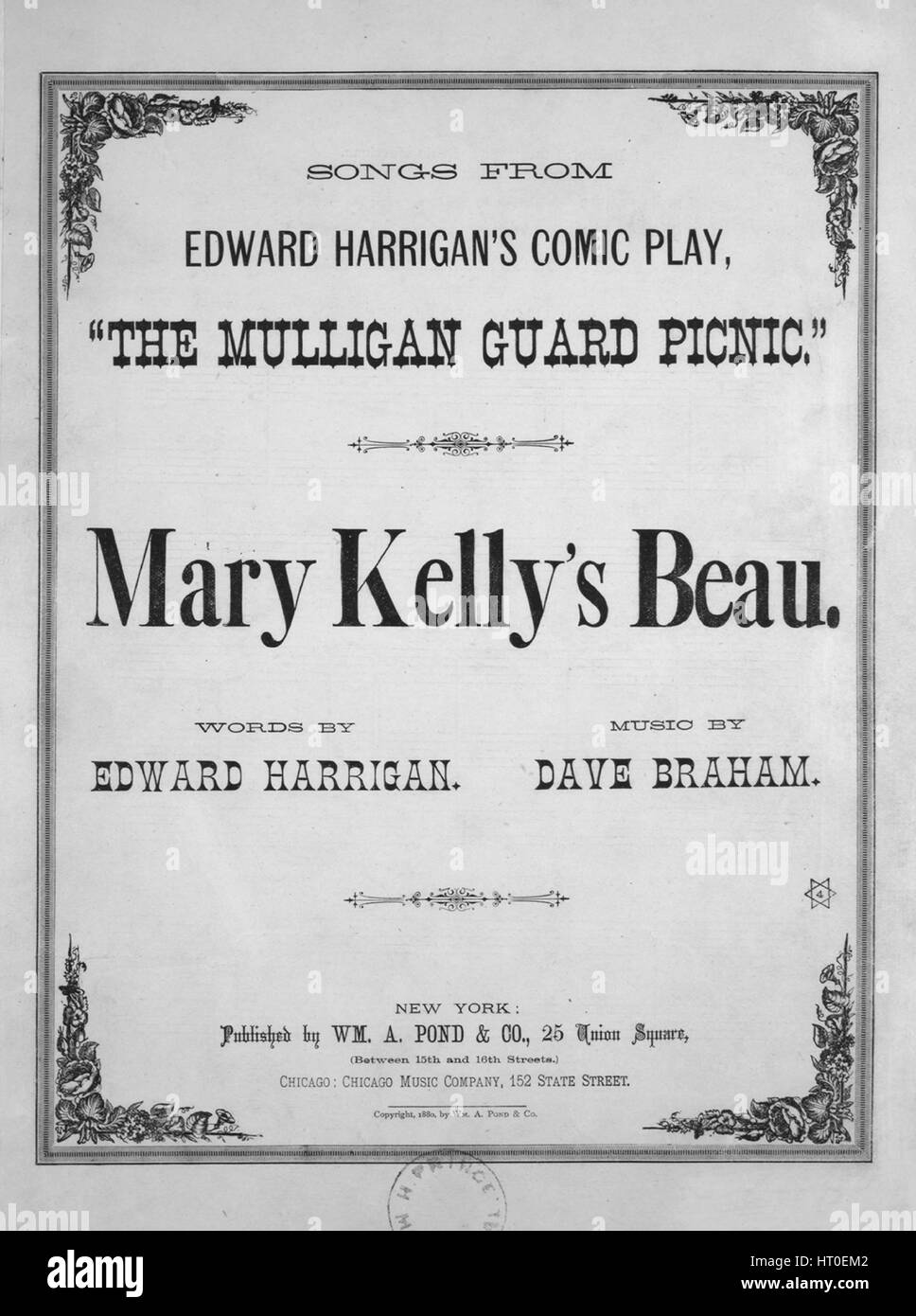 Sheet music cover image of the song 'Songs From Edward Harrigan's Comic ...