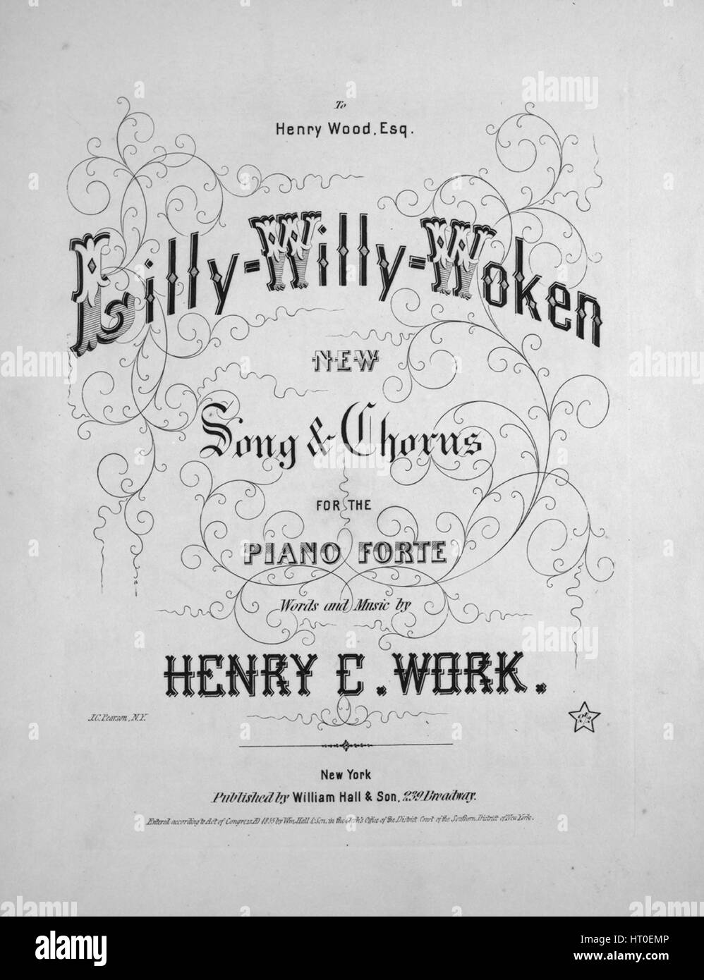 Sheet music cover image of the song 'Lilly-Willy-Woken New Song and ...