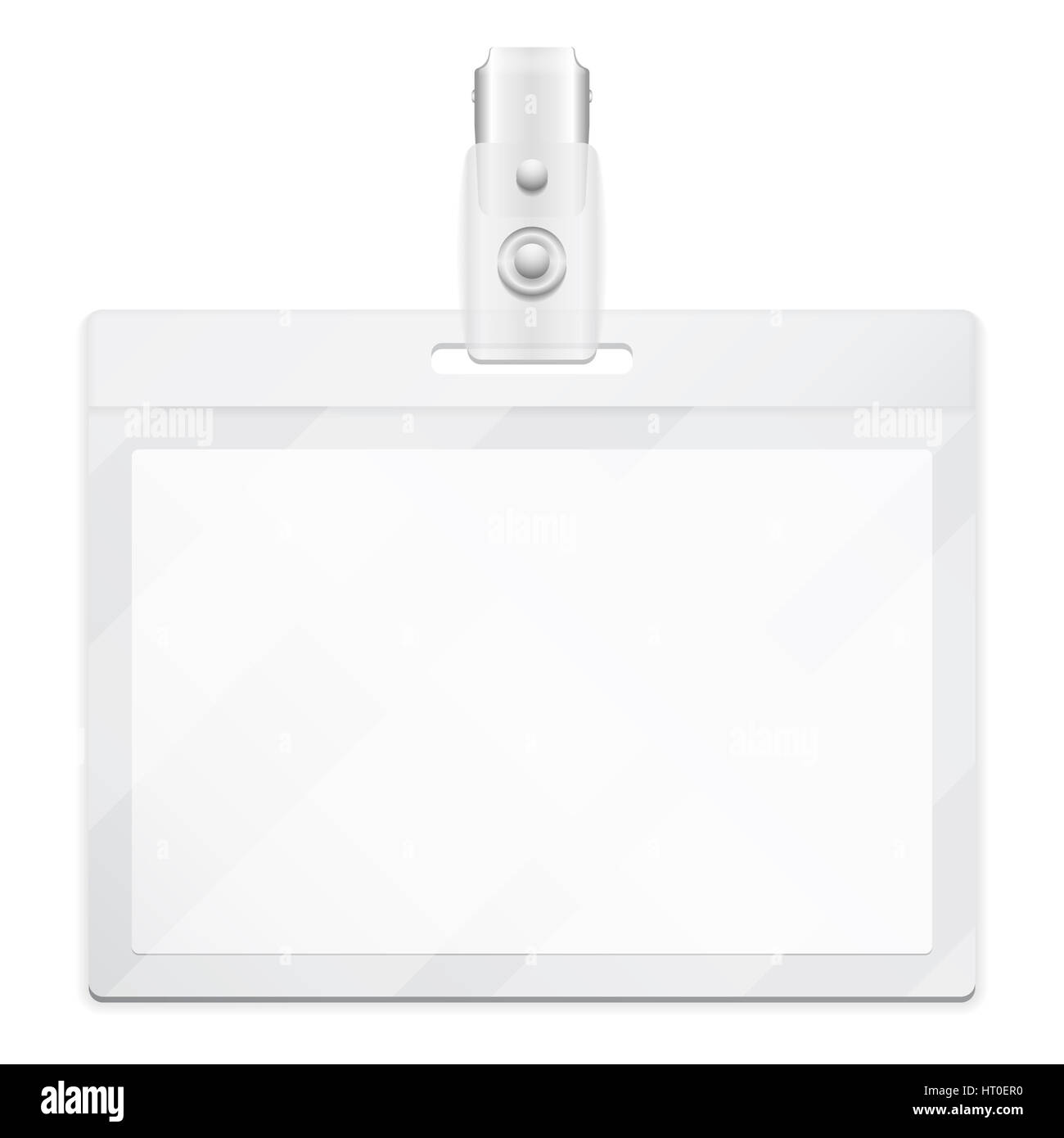 Blank horizontal identification card or name tag, vector eps10 ...