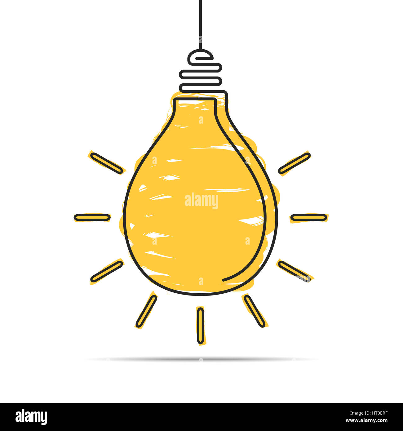 Abstract minimal light bulb, vector eps10 illustration Stock Photo - Alamy