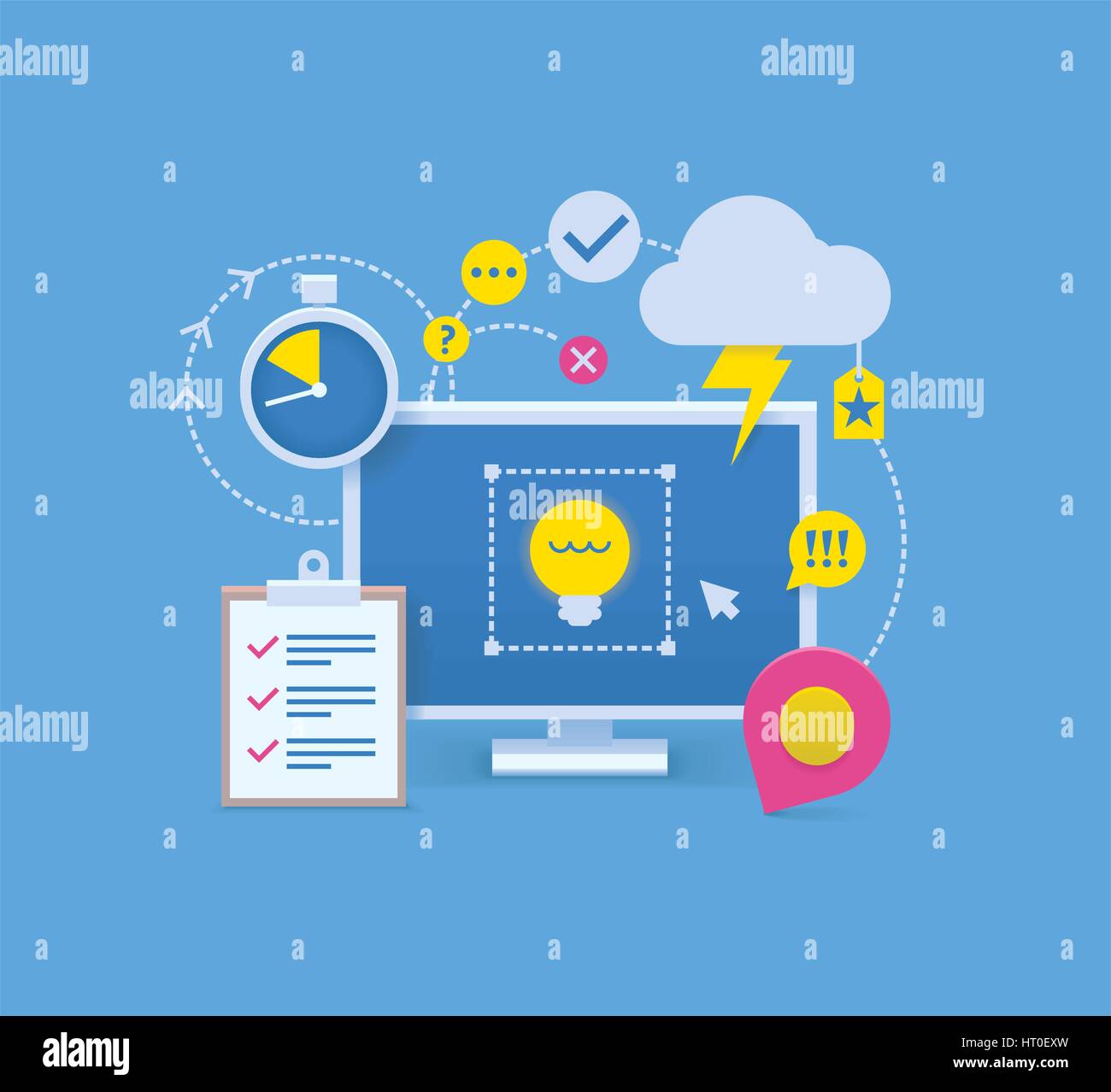 Lighting process Stock Vector Images - Alamy
