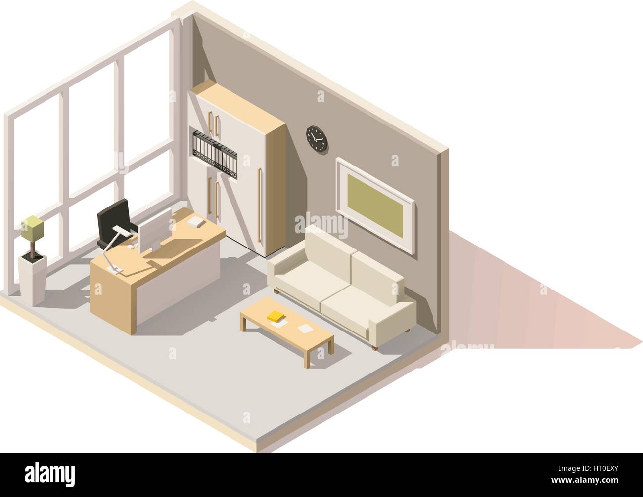 3d isometric floor plan hi-res stock photography and images - Alamy
