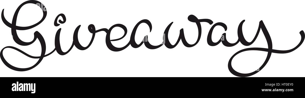 Giveaway text on white background. Calligraphy lettering Vector ...