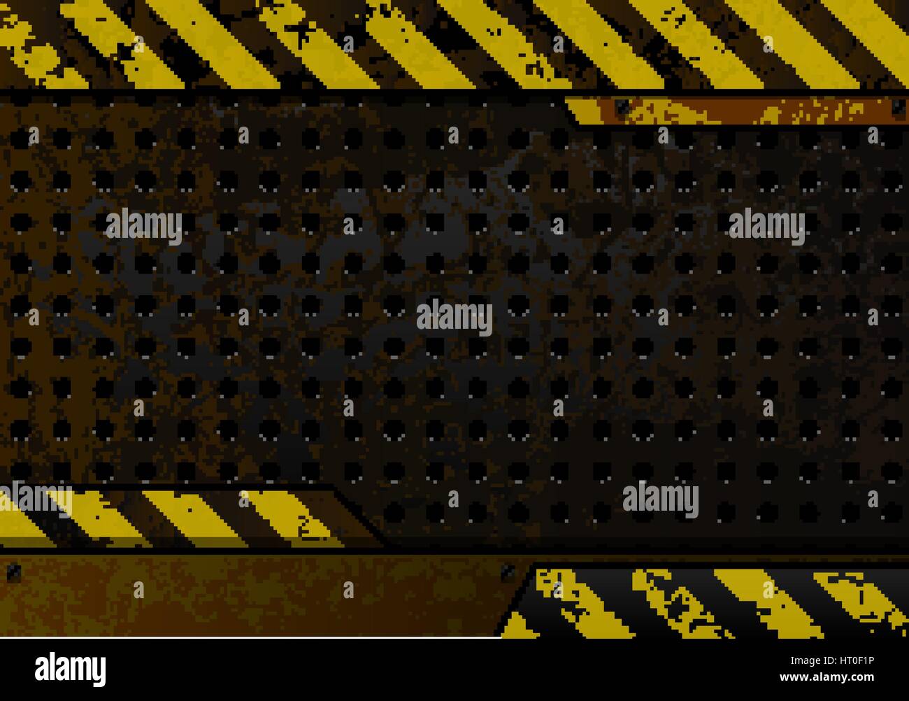 Rusty perforated black iron plate design template Stock Vector Image ...