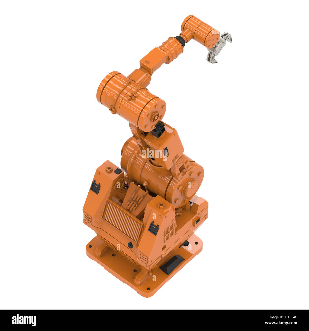 3d rendering robotic arm on white background Stock Photo - Alamy