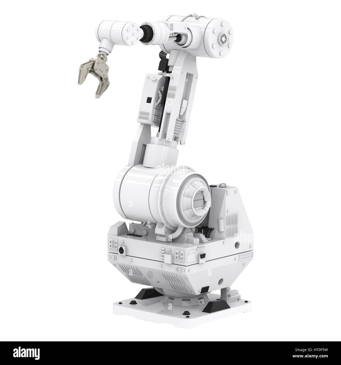 3d rendering robotic arm on white background Stock Photo - Alamy