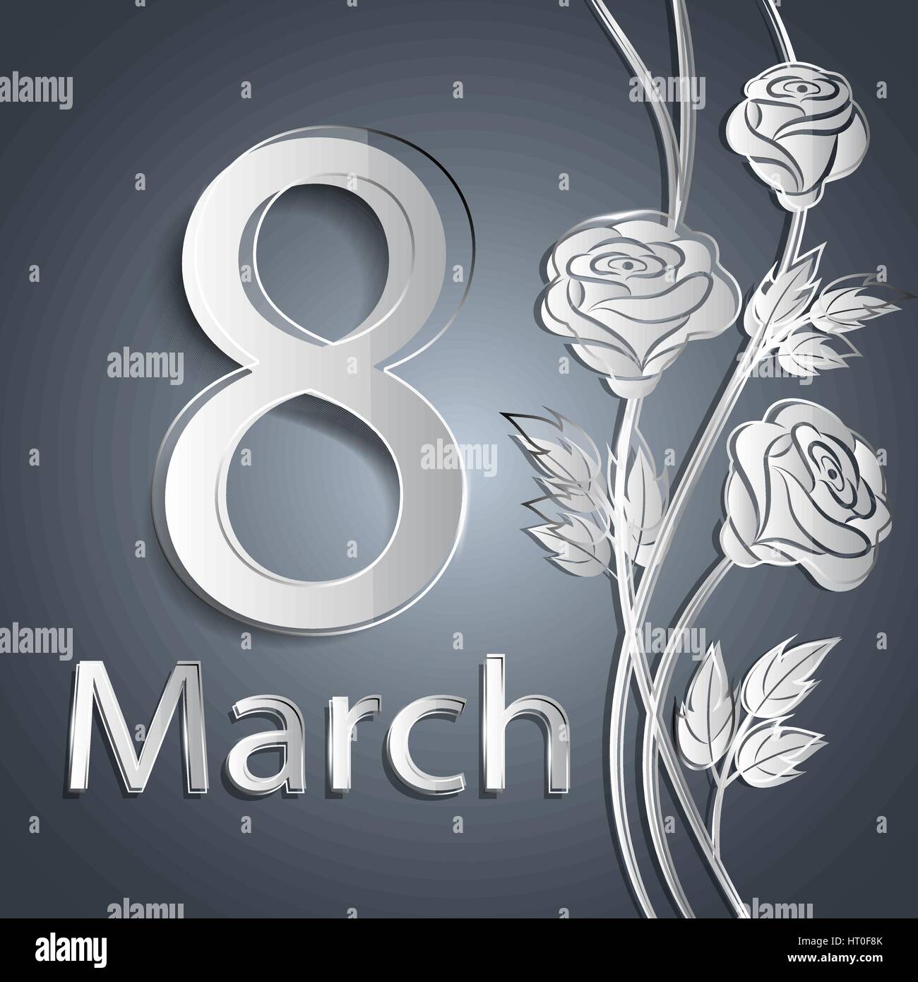 8 March lettering greeting card Stock Vector Image & Art - Alamy