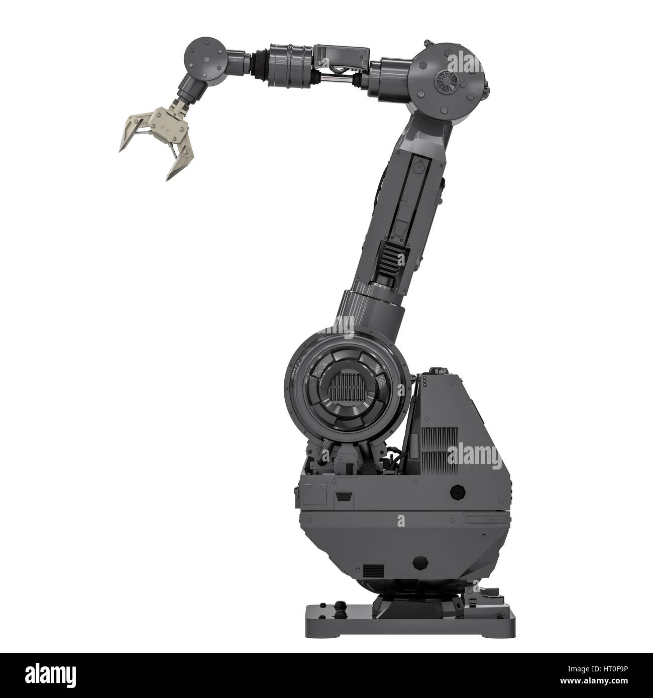 3d rendering robotic arm on white background Stock Photo - Alamy