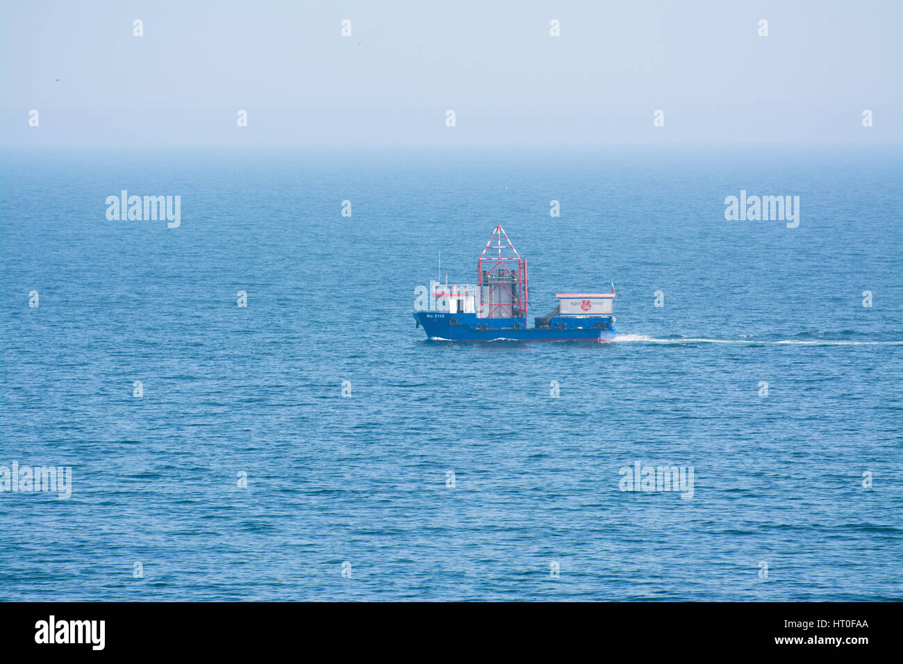 Mussel farm boat hi-res stock photography and images - Alamy