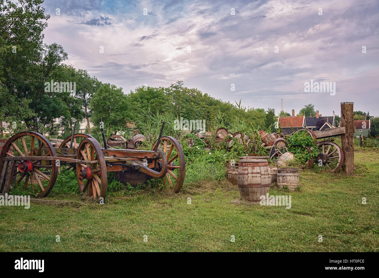 Dump old things overgrown with ivy Stock Photo - Alamy