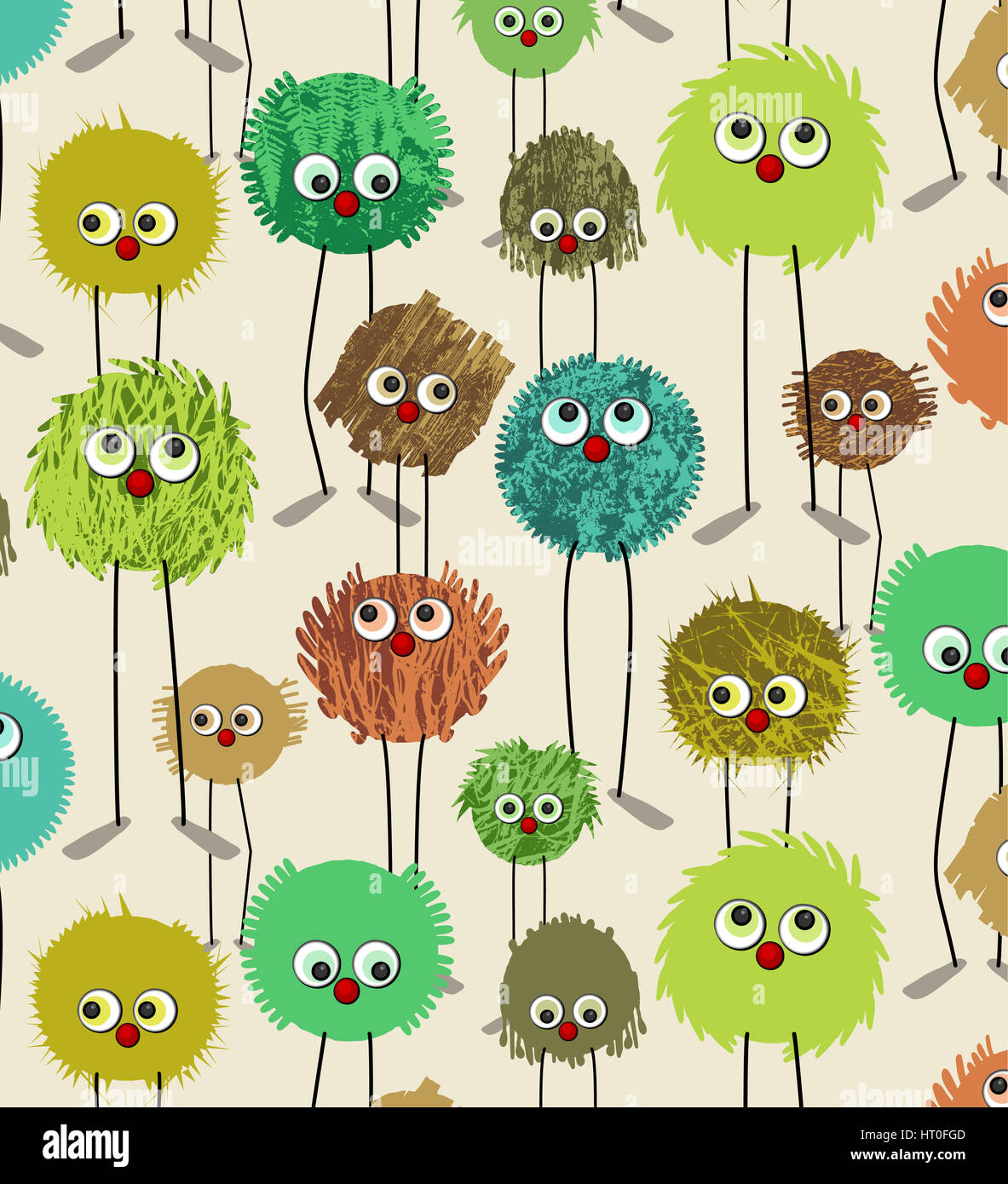 seamless pattern - textured characters Stock Photo - Alamy