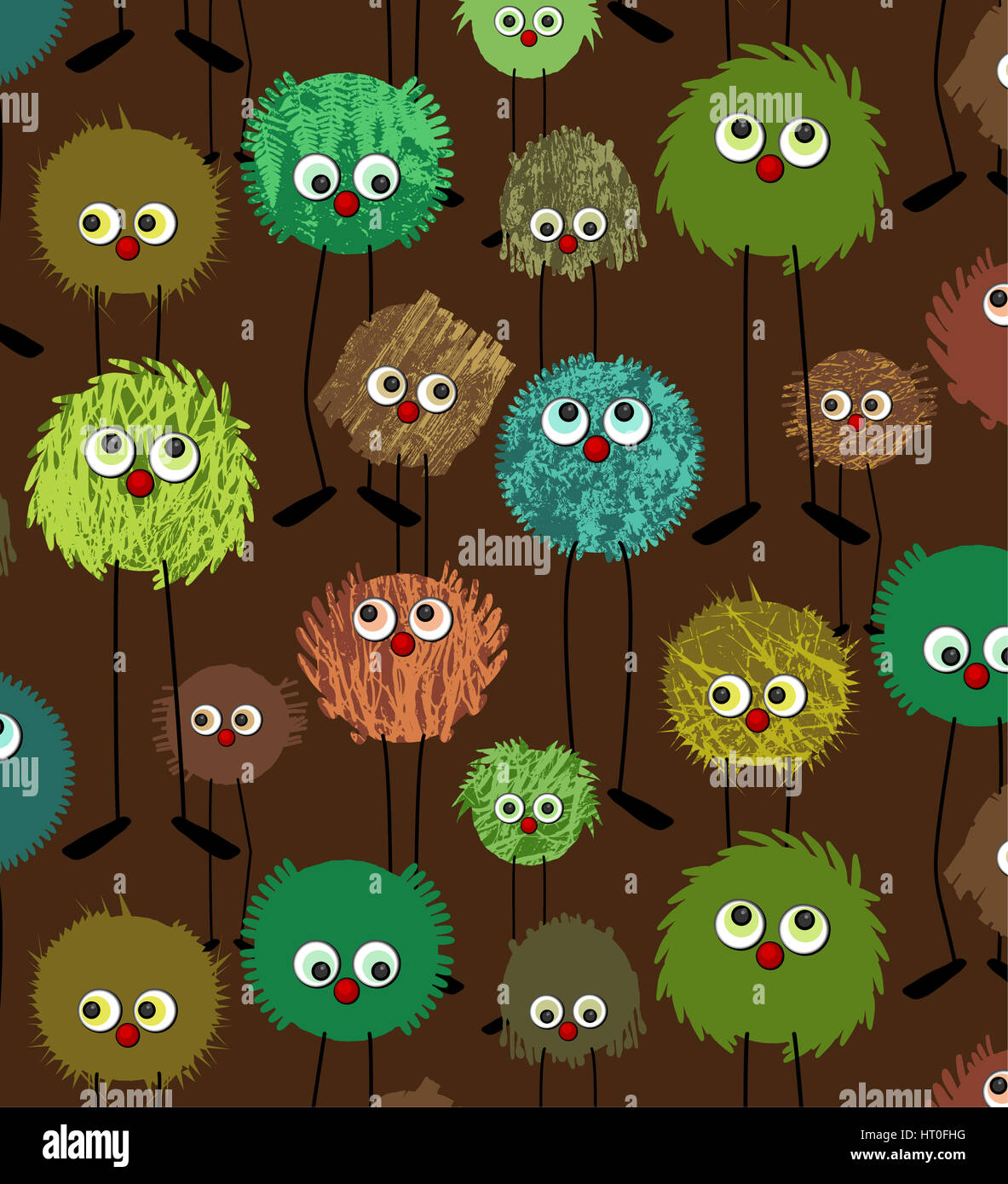 seamless pattern - textured characters Stock Photo - Alamy