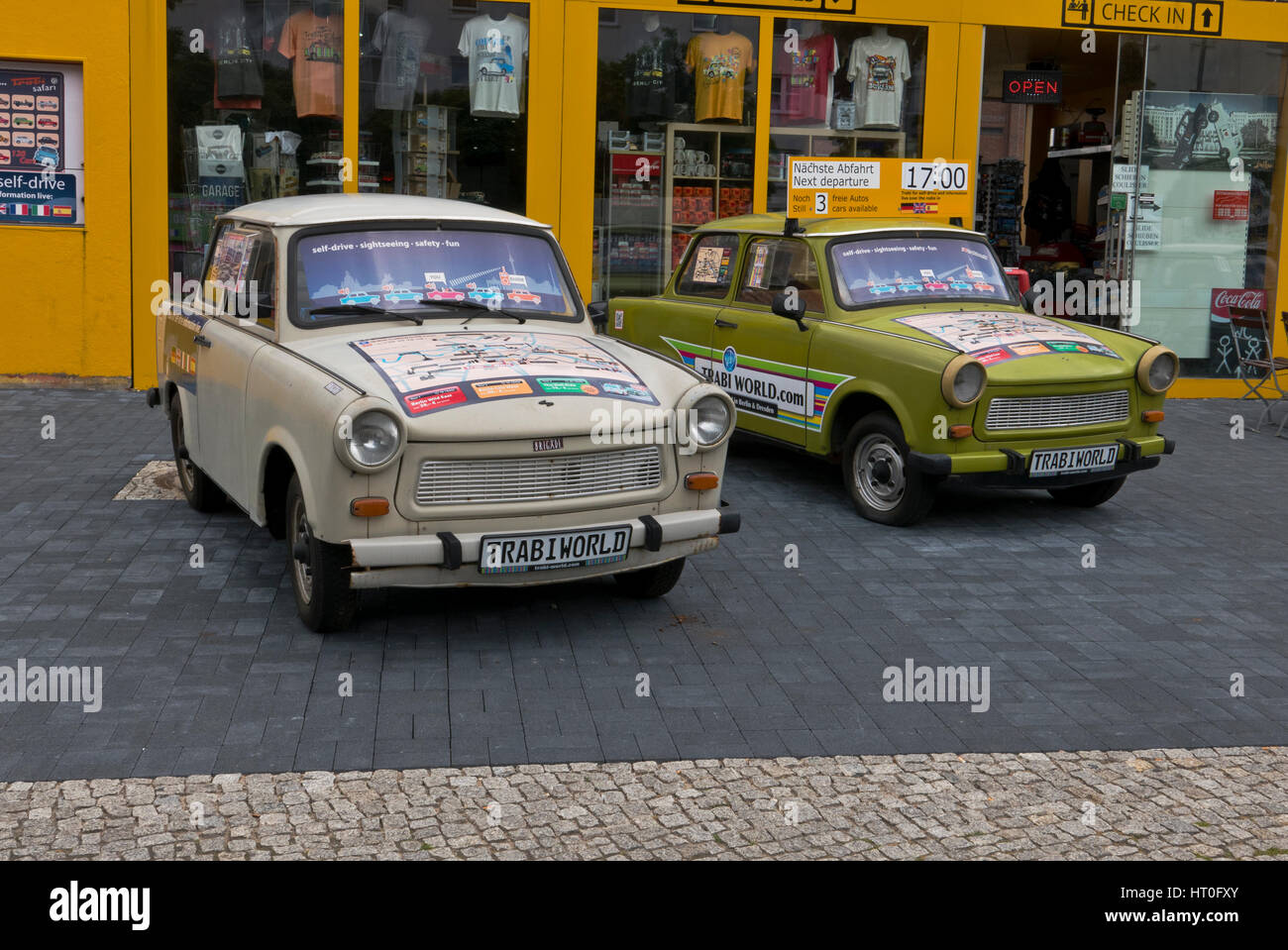 Old Trabant cars outside Trabi World museum, Berlin, Germany Stock ...