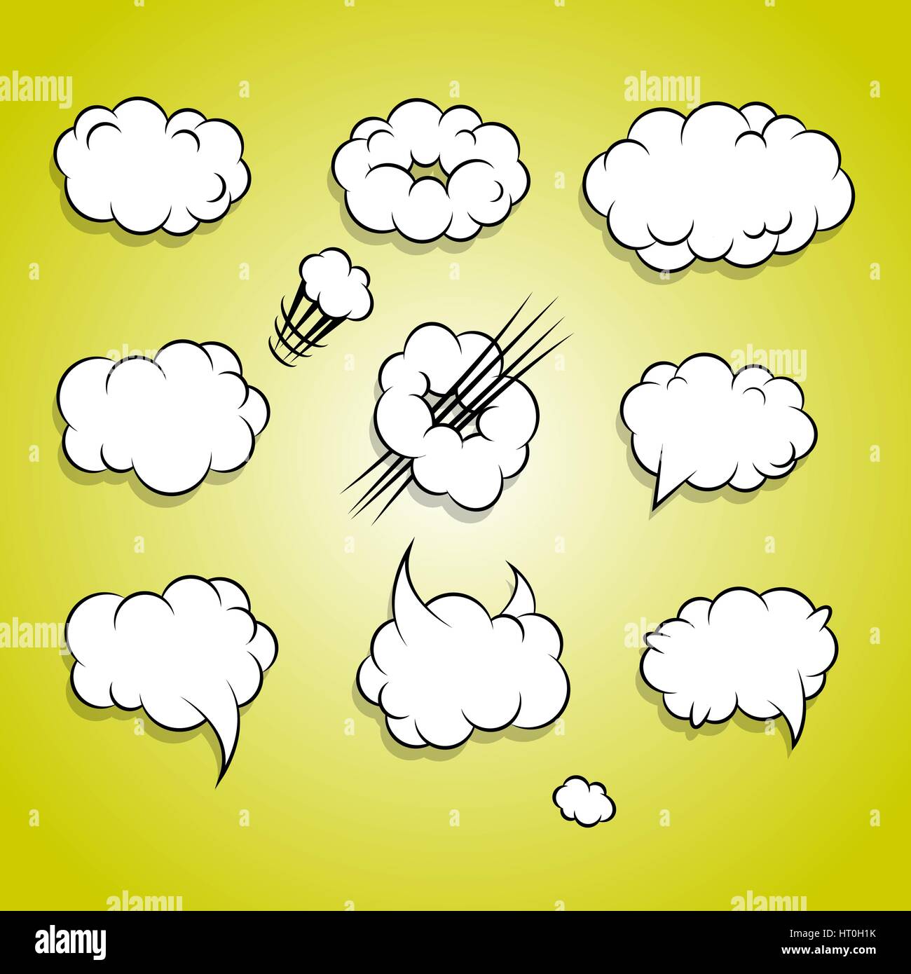 Comic book cartoon cloud balloon set Stock Vector Image & Art - Alamy