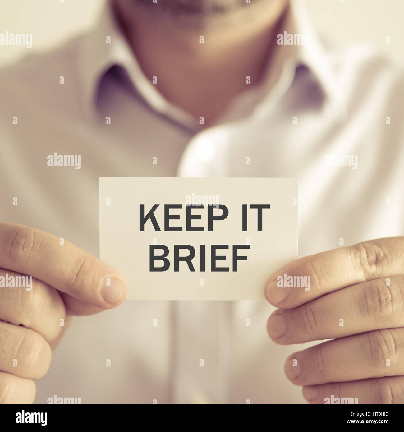 Keep it brief hi-res stock photography and images - Alamy