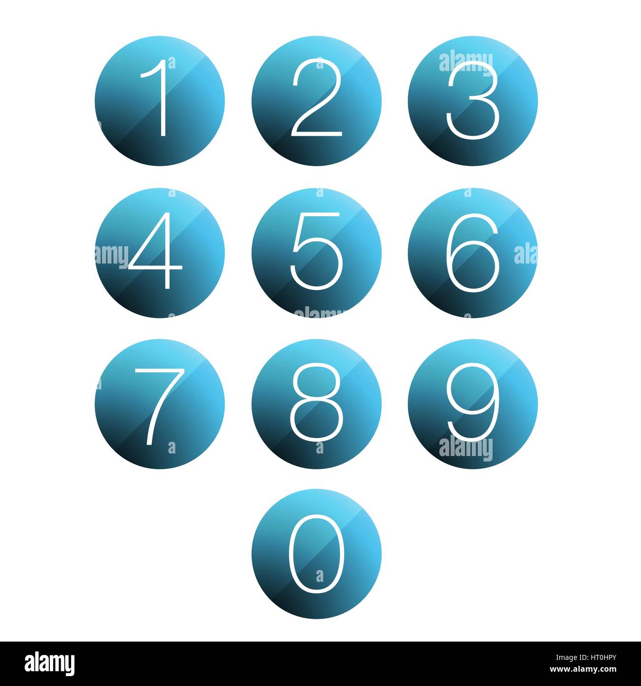 Number set button vector Stock Vector Image & Art - Alamy