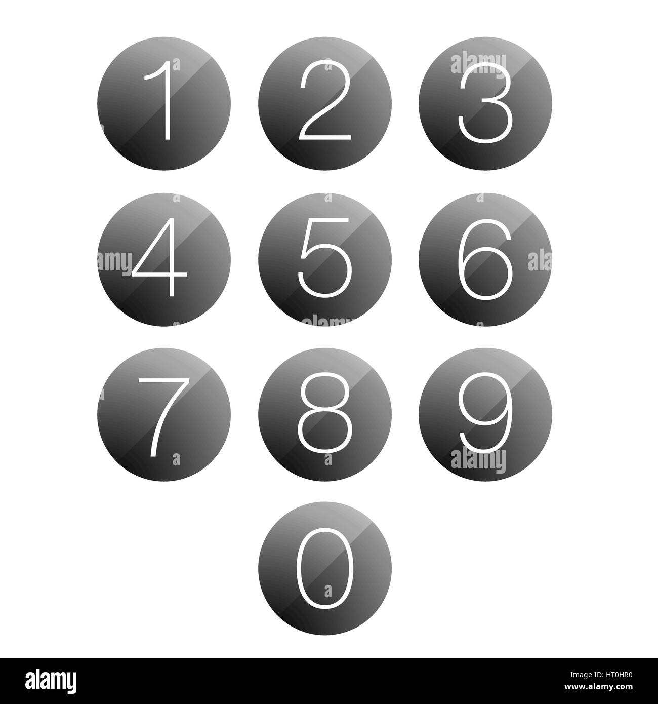 Number set button vector Stock Vector Image & Art - Alamy