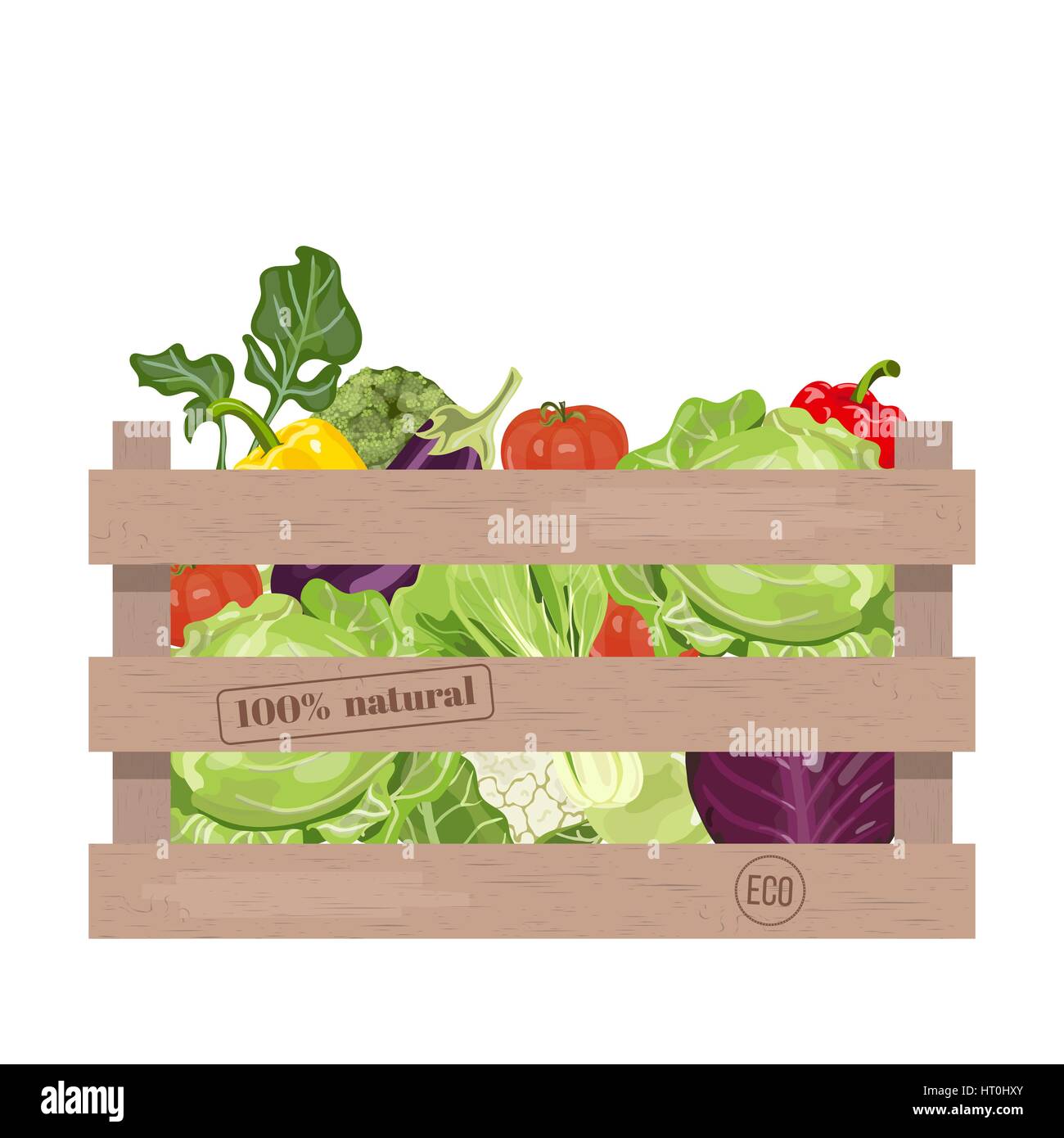 Farm fresh vegetables in Stock Vector Images - Alamy