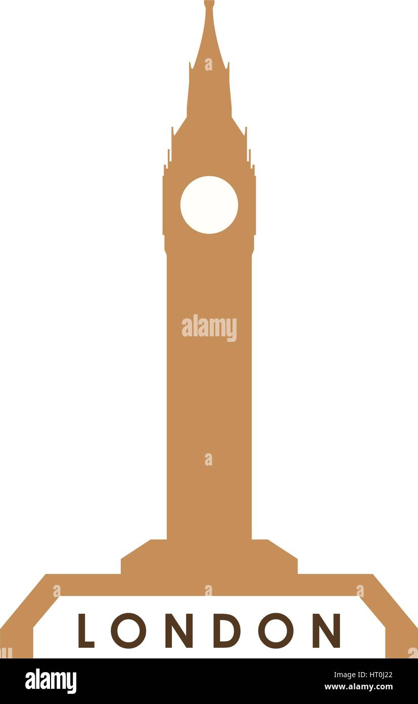 Big ben icon illustrated on a white background in vector Stock Vector ...