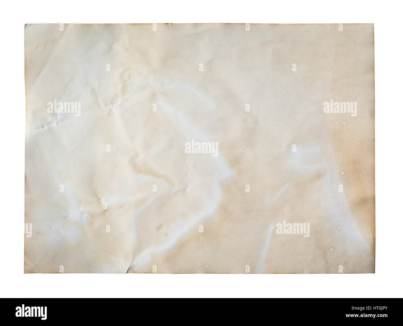 old paper on isolated white with clipping path Stock Photo - Alamy