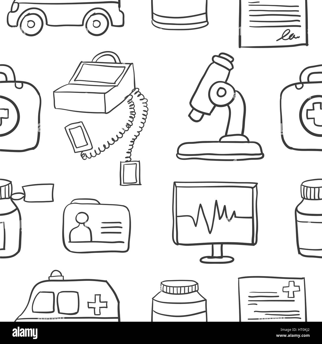 Doodle of medical style object vector art Stock Vector Image & Art - Alamy
