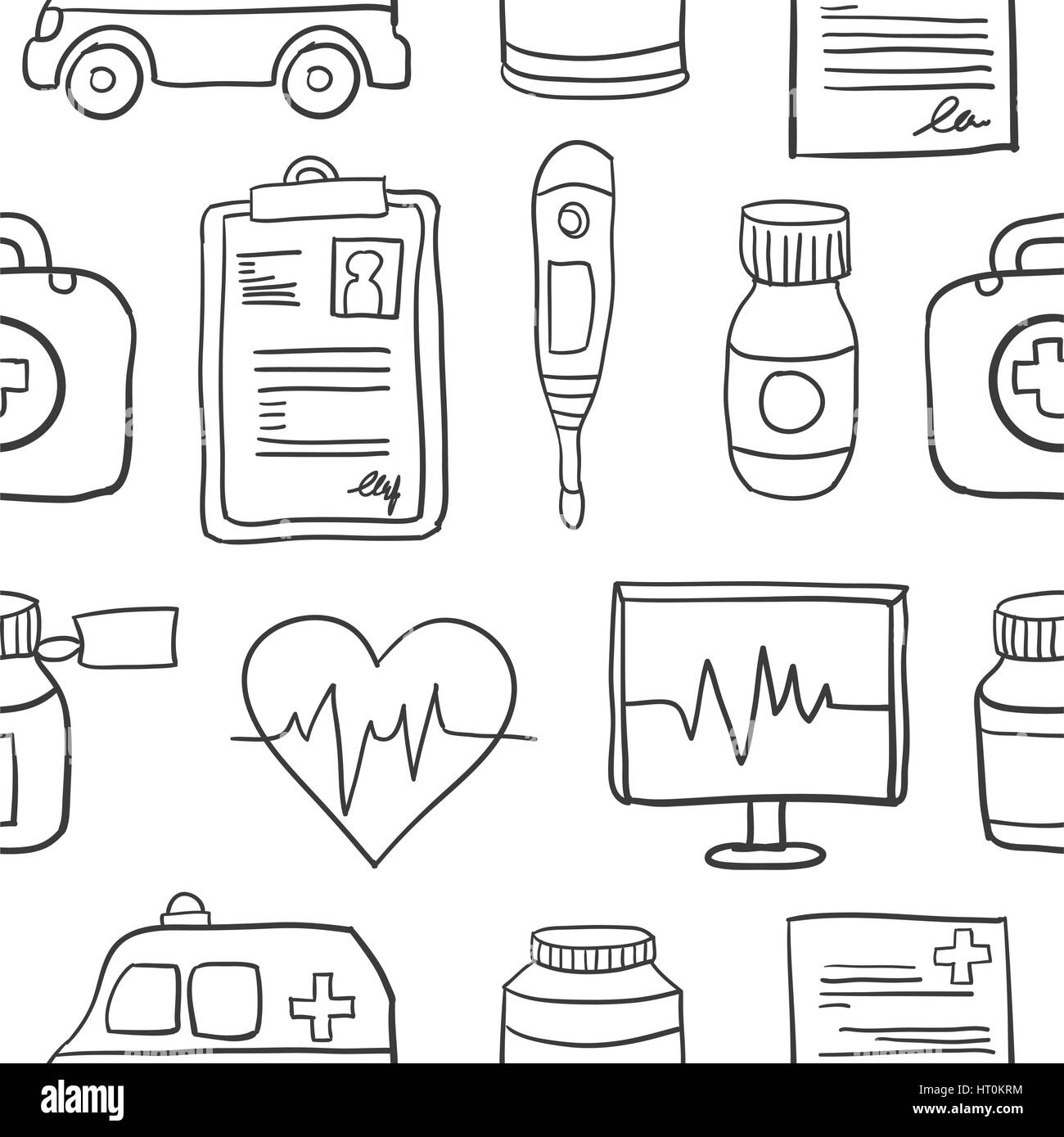 Doodle of medical with hand draw vector art Stock Vector Image & Art ...