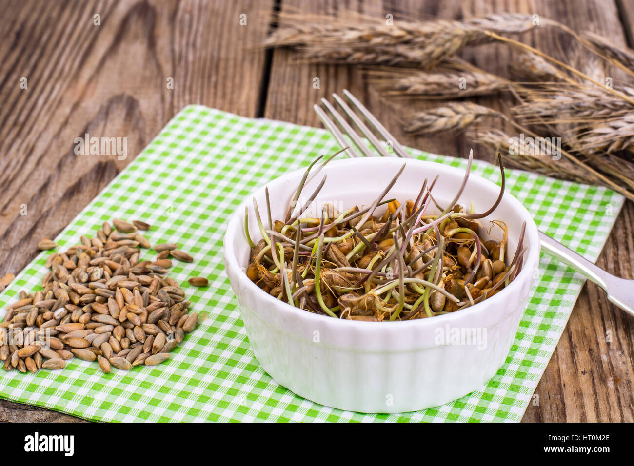 Wholesome food-grains germinated Stock Photo - Alamy